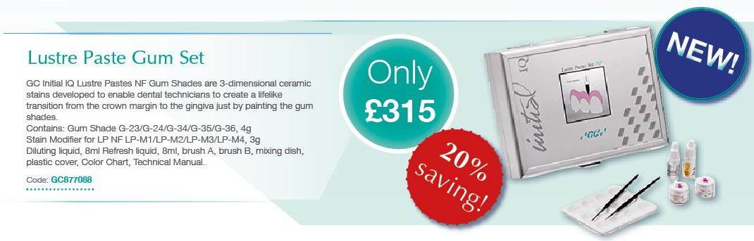 GC Initial Lustre Paste GUM flyer offer - Wrights Lab